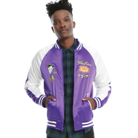 DC Comics | Jackets & Coats | Dc Comics Batman Satin Varsity Jacket ...